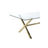 Wade Logan Pangea Home Beverly Modern Glass 79" Dining Table with ...