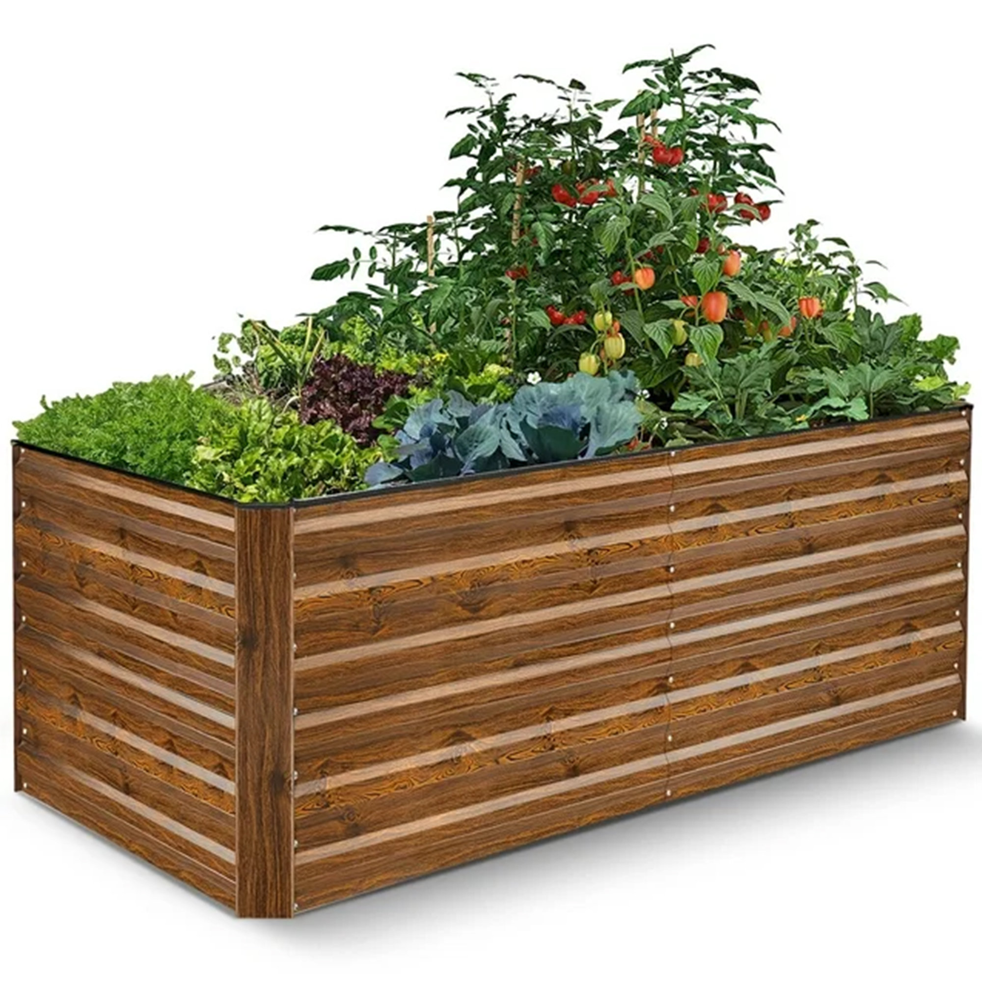 Arlmont & Co. Denishia Belisle Galvanized Metal Outdoor Raised Garden ...