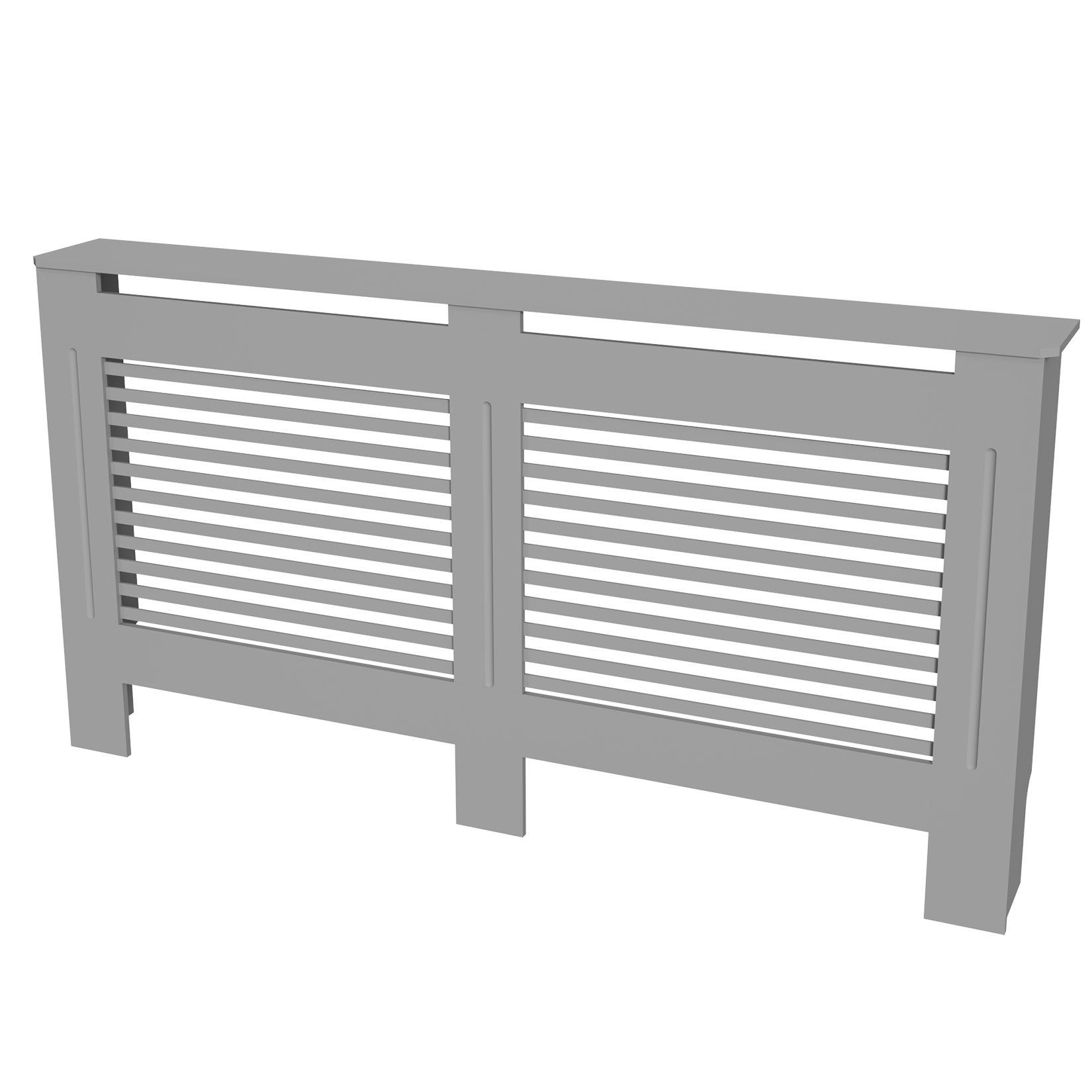 LUVODI Wooden High Radiator Cover Wood Cabinet Grey Large Horizontal ...