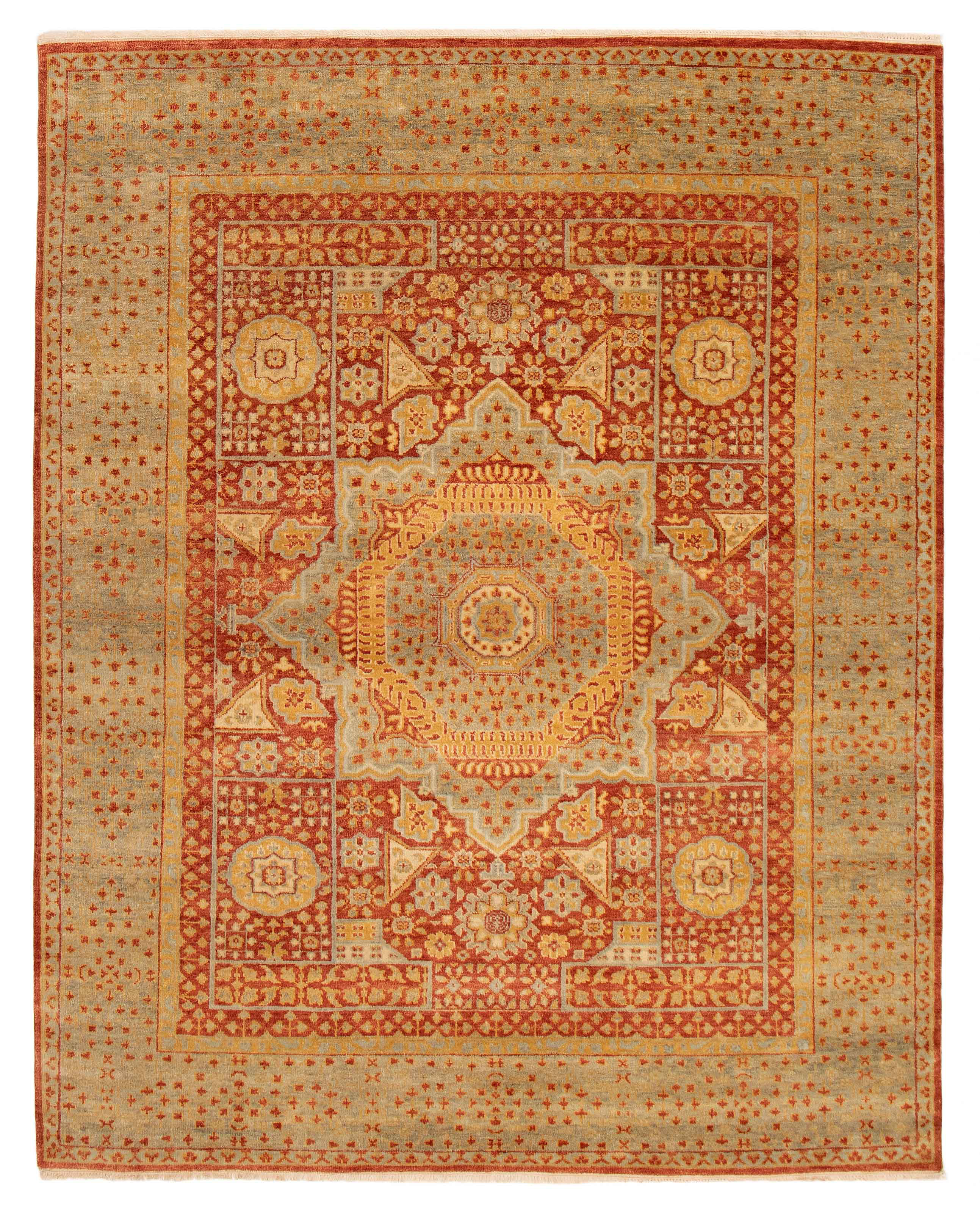 Bloomsbury Market Hand-knotted Mamluk Dark Copper Wool Rug 7'9" x 9'5 ...