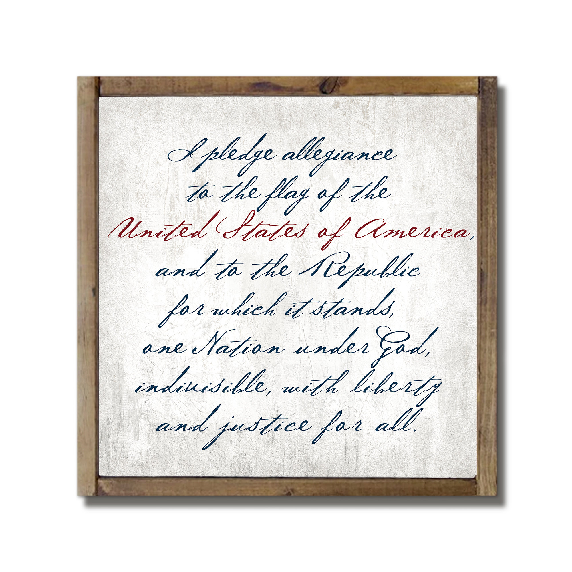 Gracie Oaks " Script Pledge Of Allegiance " | Wayfair