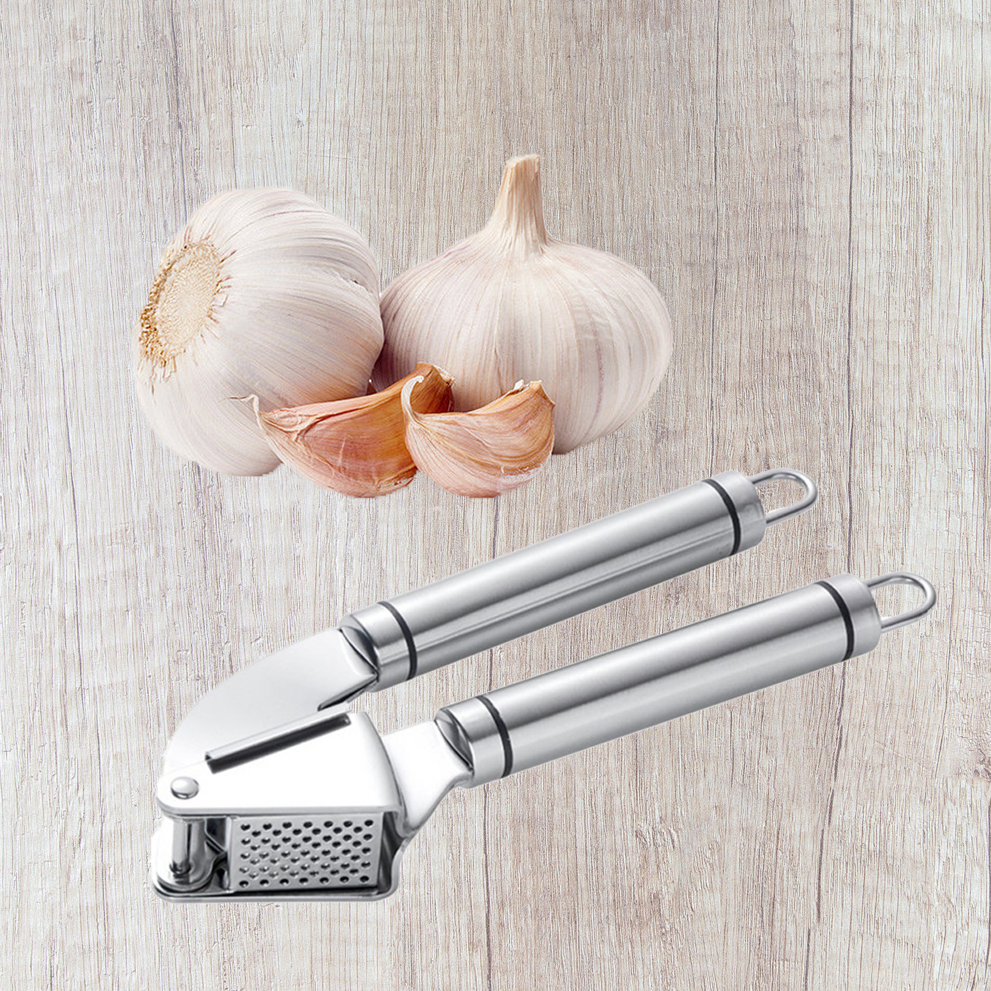 Onewell Stainless Steel Garlic Press Set & Reviews | Wayfair