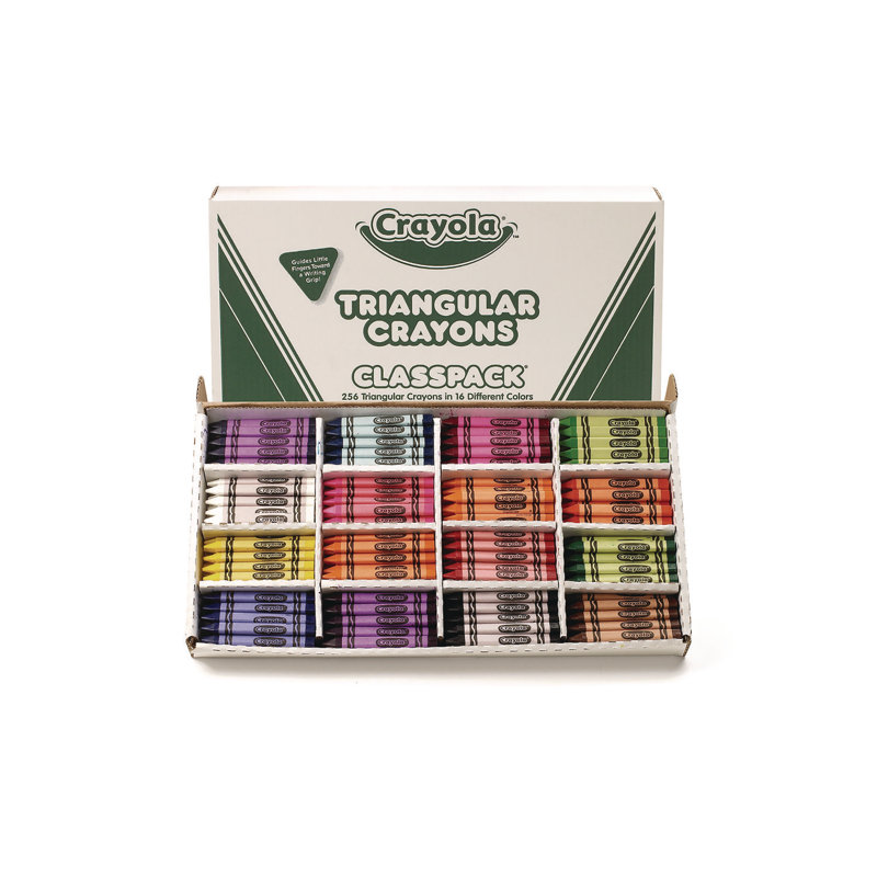 Crayola LLC Classpack Triangular Crayons (16 Colours, 256/Box ...