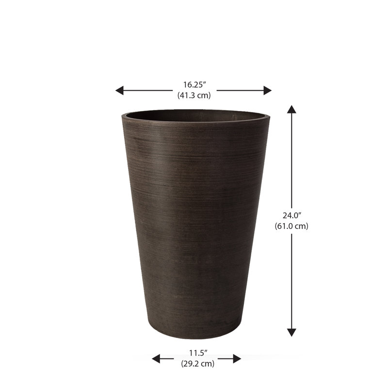 Charlton Home® Miley Tall Round Taper Pot Planter & Reviews | Wayfair