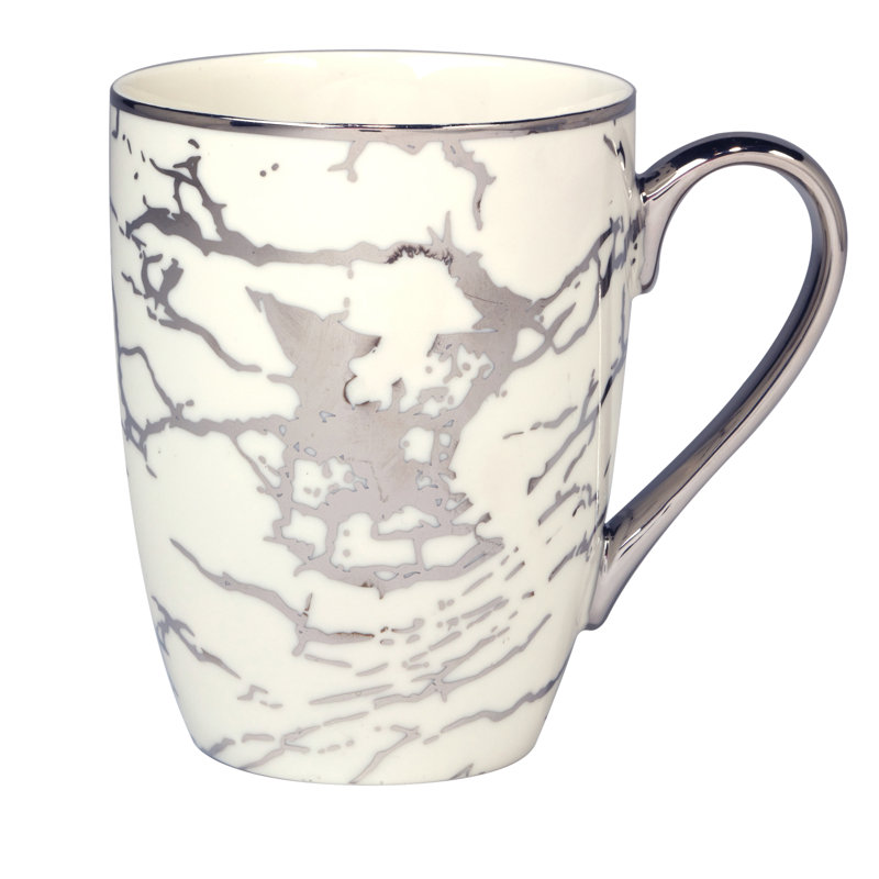 Certified International Silver Set of 6 Plated Tapered Mugs 16ox asst ...