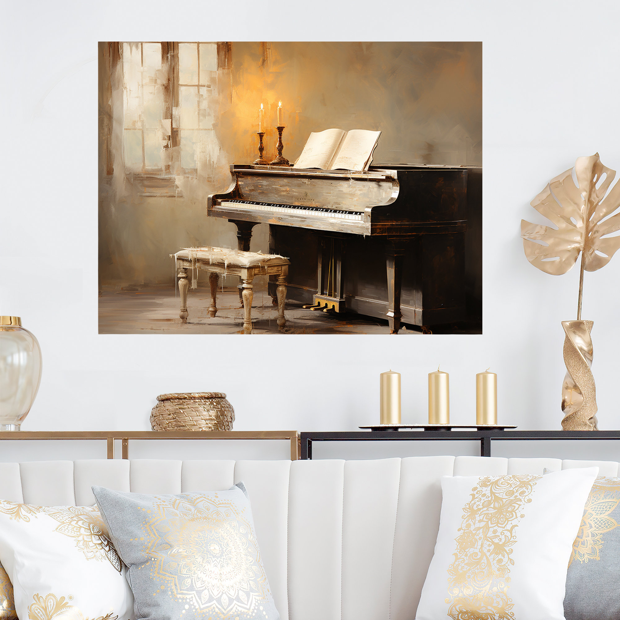 Red Barrel Studio® Rustic Brown Piano Melodies II - Piano Metal Wall ...