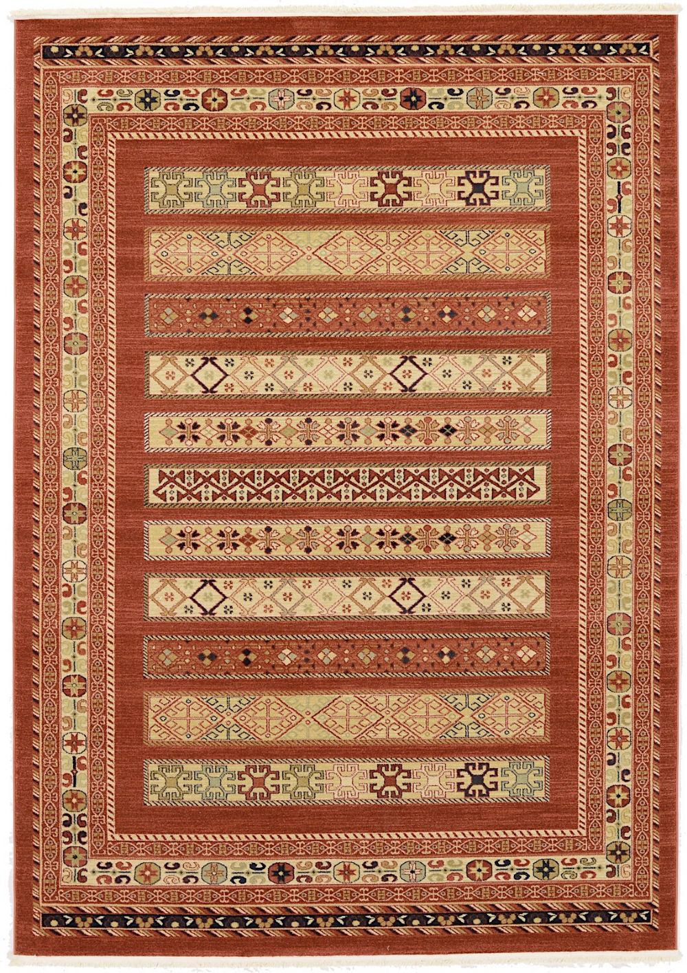 RugPal Frederica Geometric Deep Red Area Rug | Wayfair