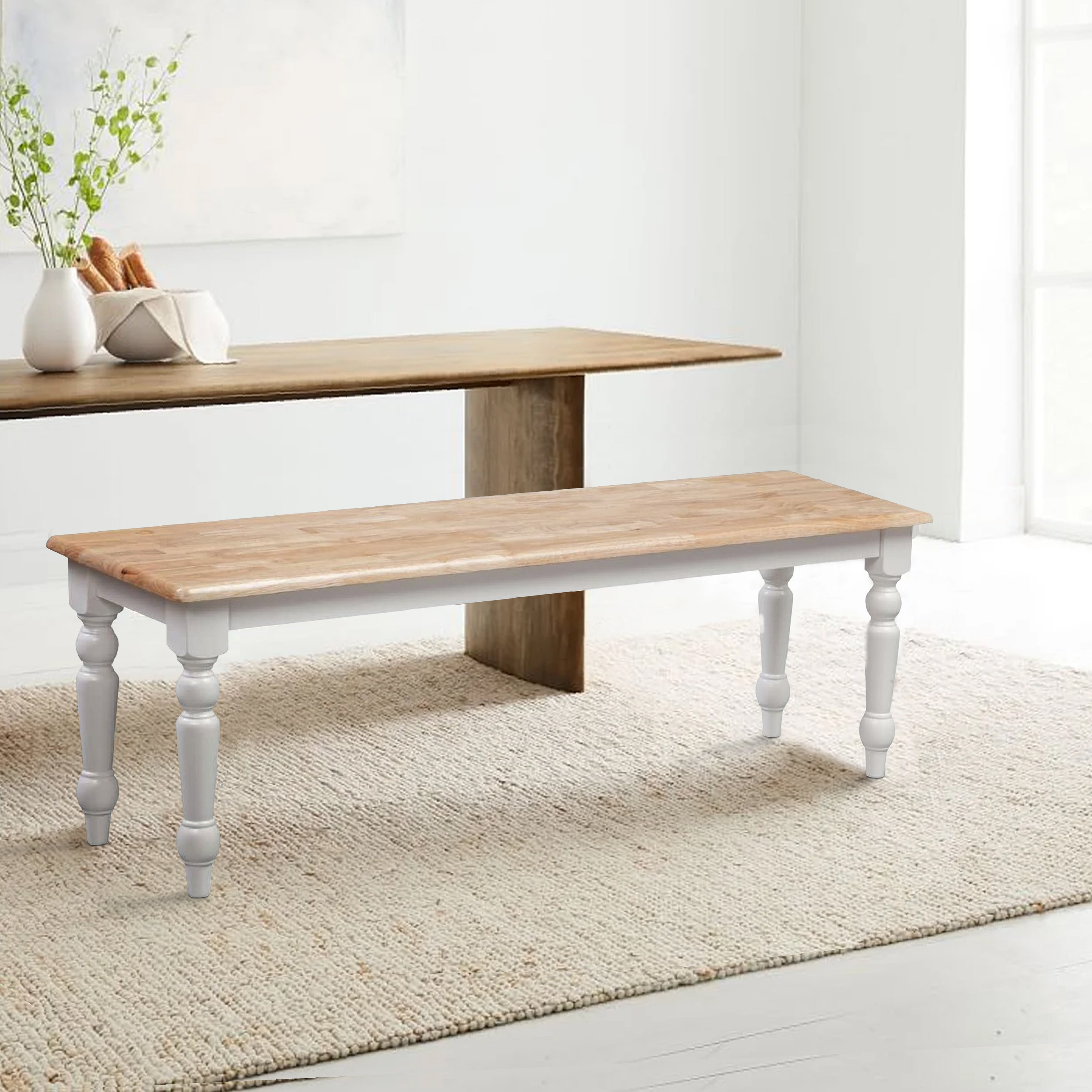 August Grove® Kiraz Wood Bench | Wayfair
