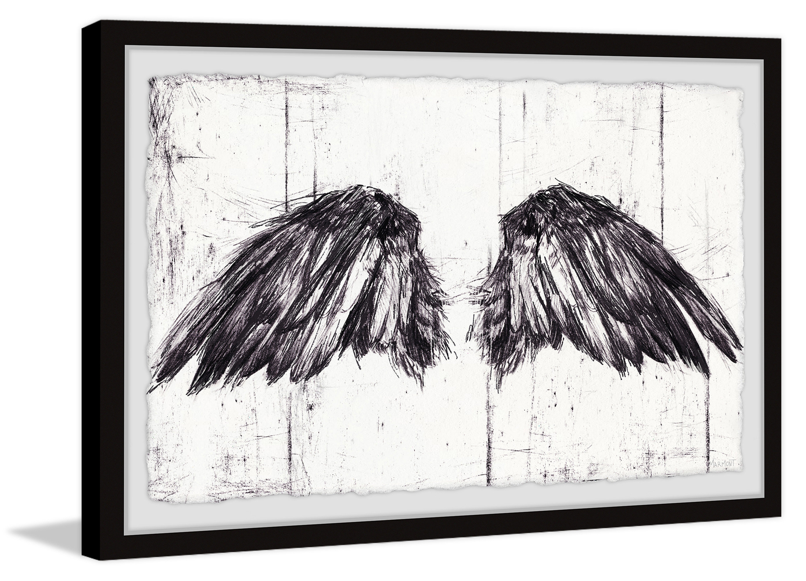 Trinx Fallen Angel - Picture Frame Painting | Wayfair