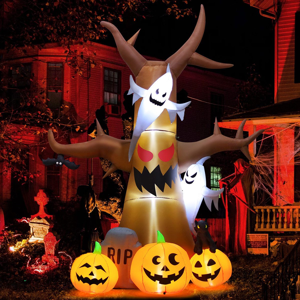 The Holiday Aisle® Halloween Inflatables 11.8 FT Tall Inflatable ...
