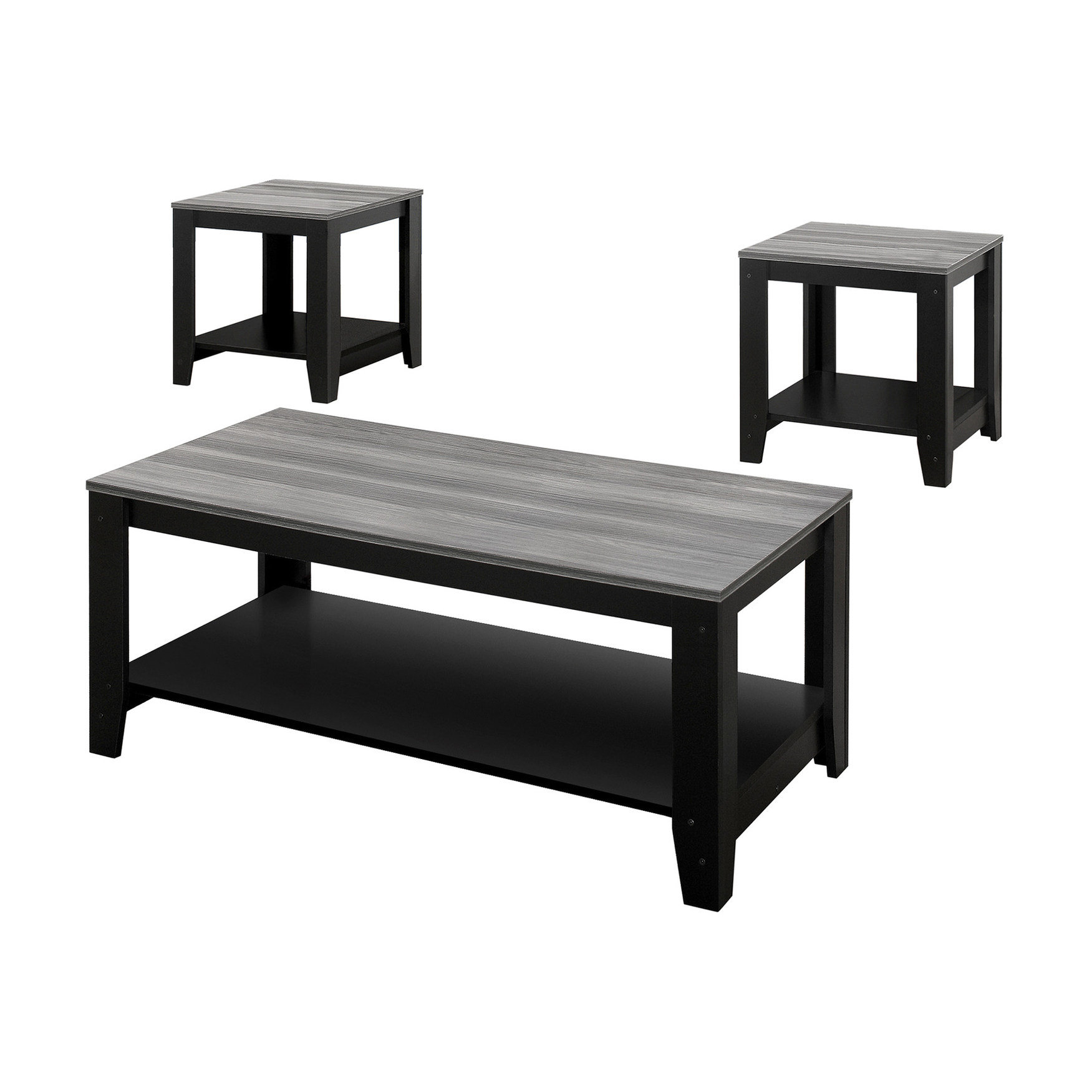Latitude Run® Living, Family, Basement, Den Table : 3pcs In Black And ...