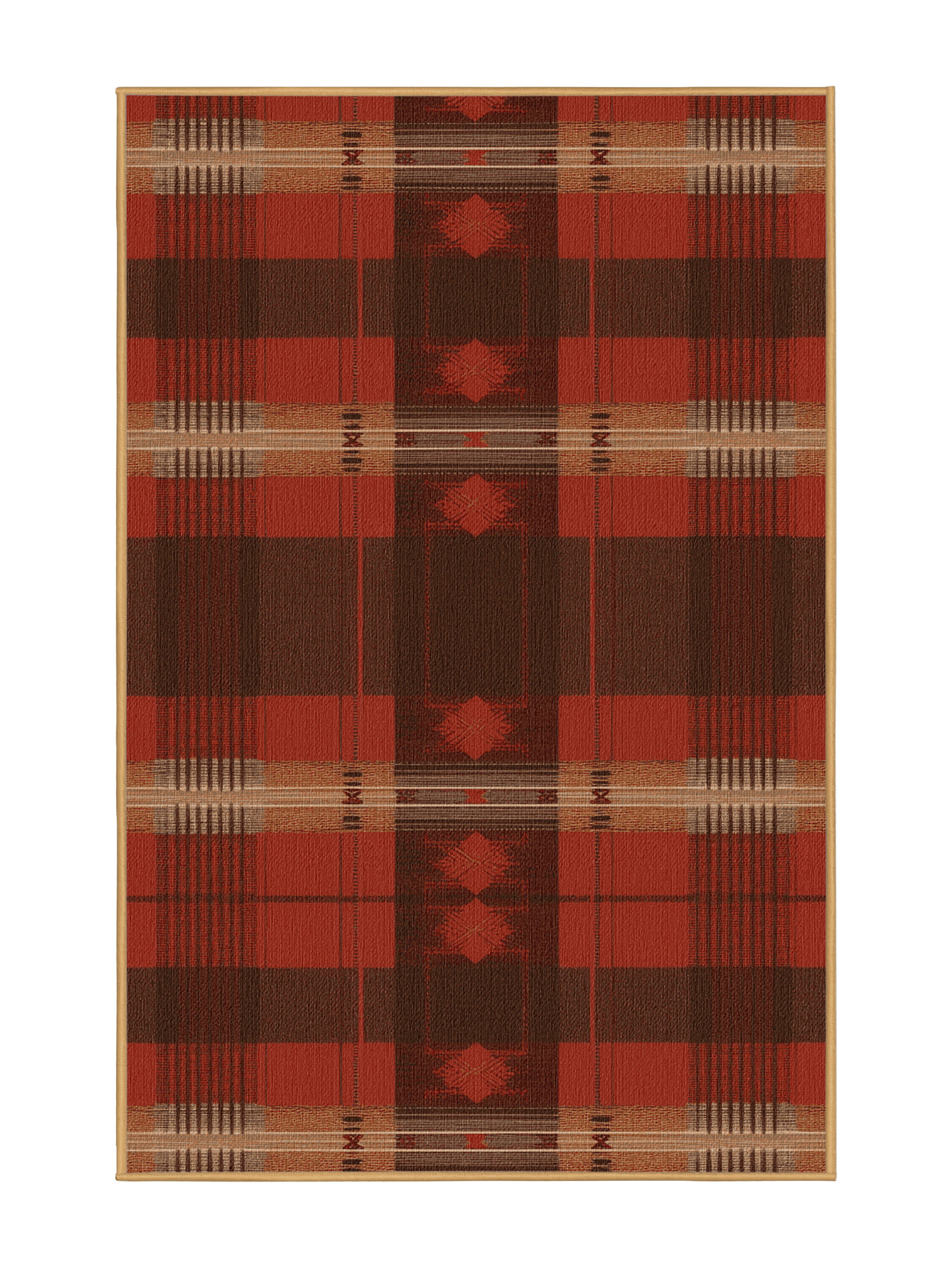 Foundry Select Washable Rustic Plaid Southwestern Area Rug | Wayfair