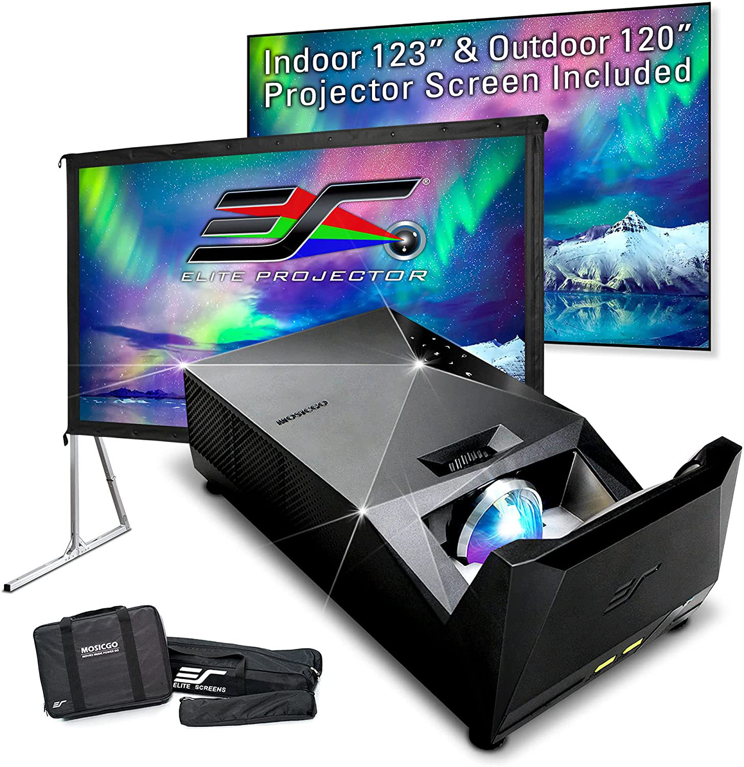 Eliteprojector Ultra Short Throw DLP Portable Projector IPX2 Water ...