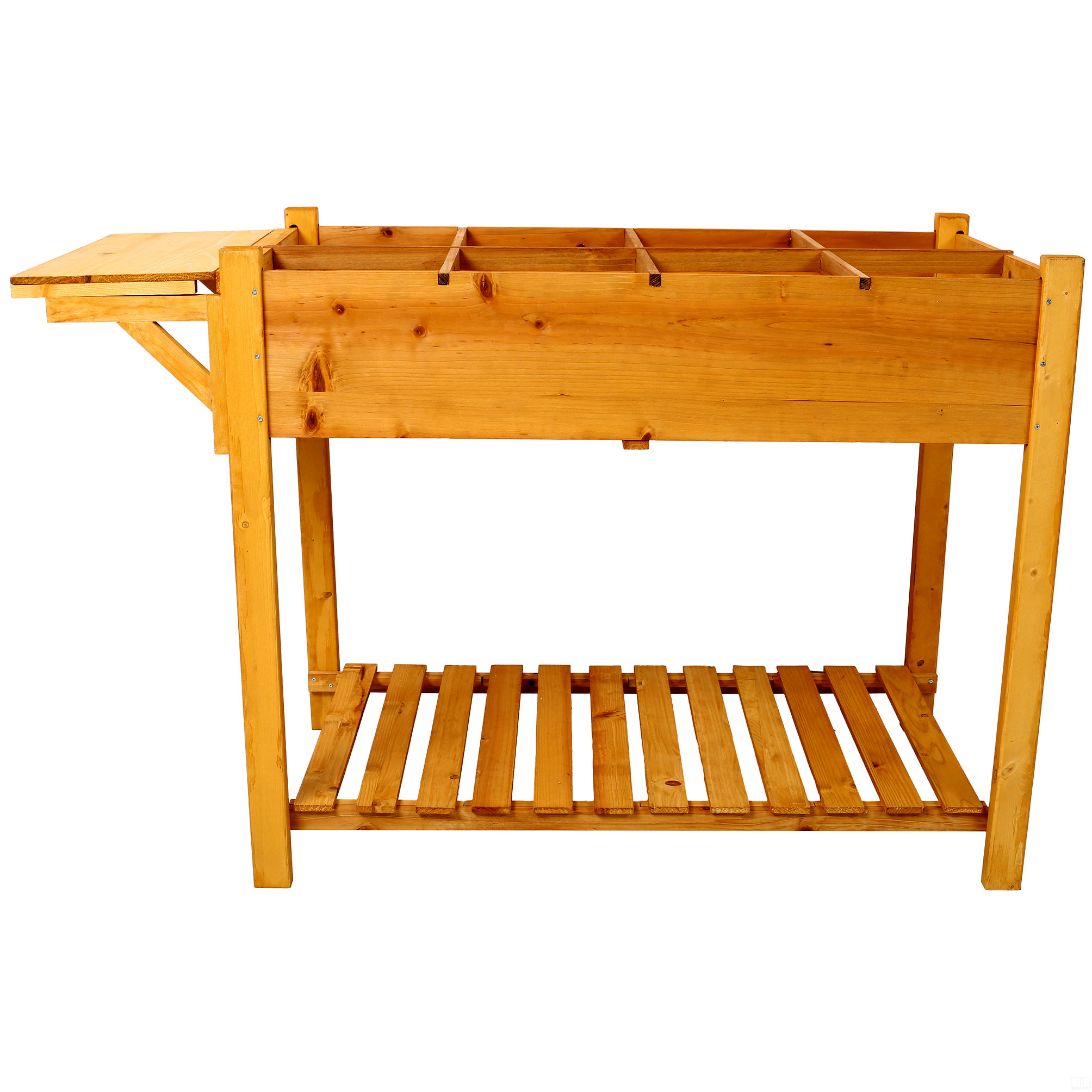 Gracie Oaks 8 Pockets Horticulture Raised Garden Bed Elevated Wood ...