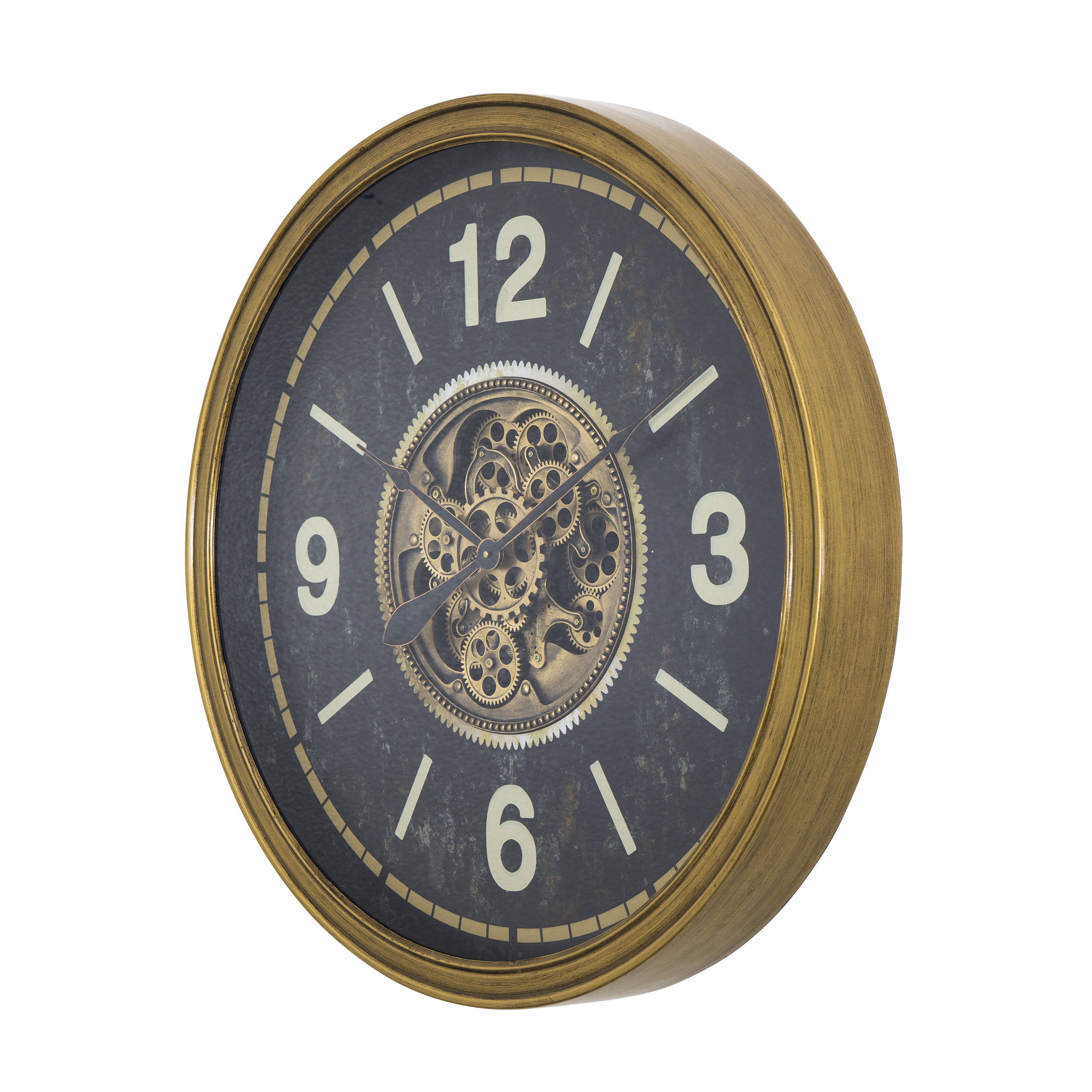 Trent Austin Design® 32" Aged Gold Clock With Open Moving Gears | Wayfair