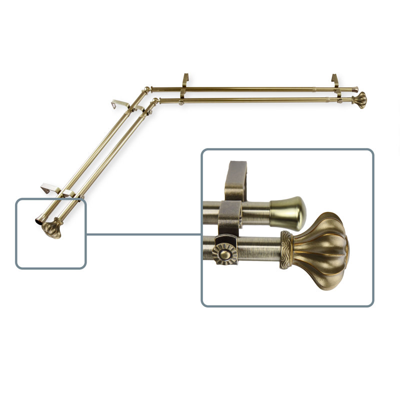 Kelly Clarkson Home Darcey Adjustable Double Curtain Rod | Wayfair