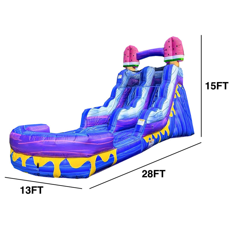 JumpOrange 15' Ice Pops Commercial Grade Water Slide with Detachable ...