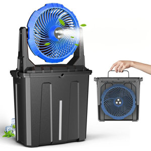 MAXAYA 9L Bucket Misting Fan Portable For Outside Patio, 20000Mah ...