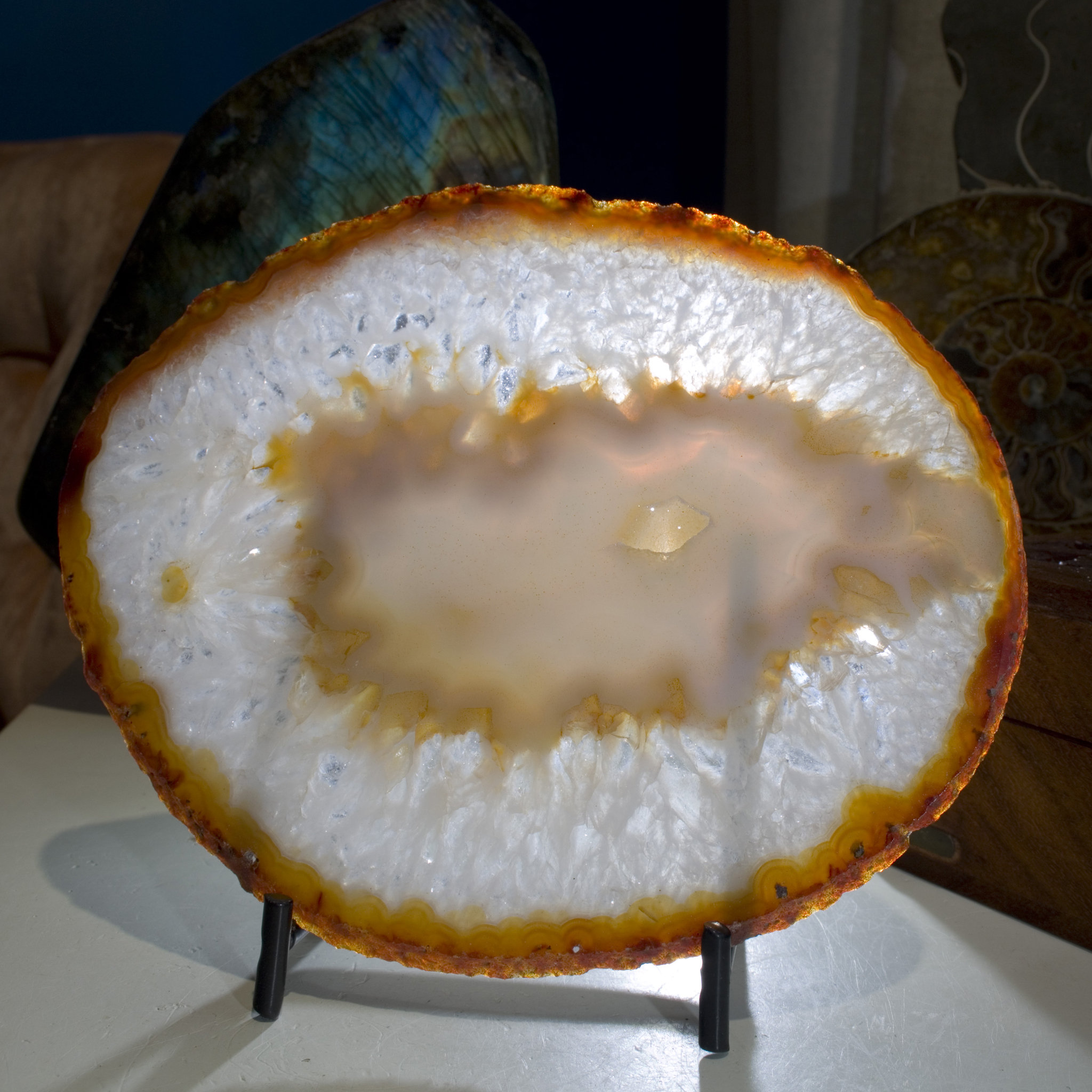 Dakota Fields AAA Polished Agate Plate - Nature's Stained Glass! | Wayfair