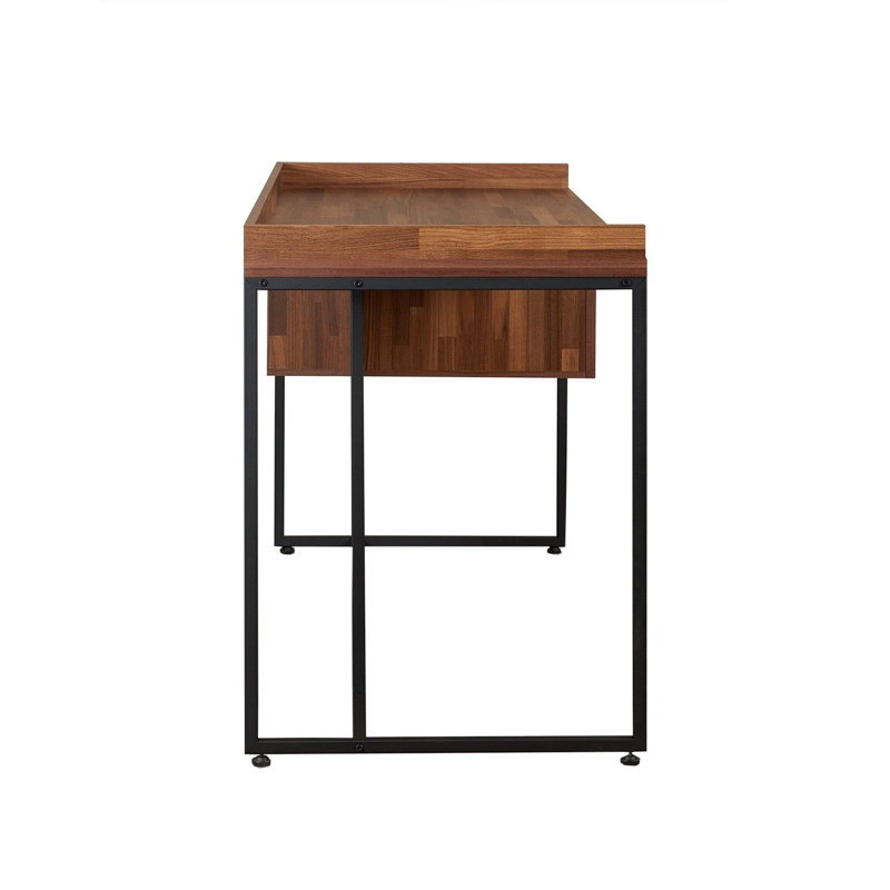 Brayden Studio® Sanor Rectangular Writing Desk in Walnut and Sandy ...