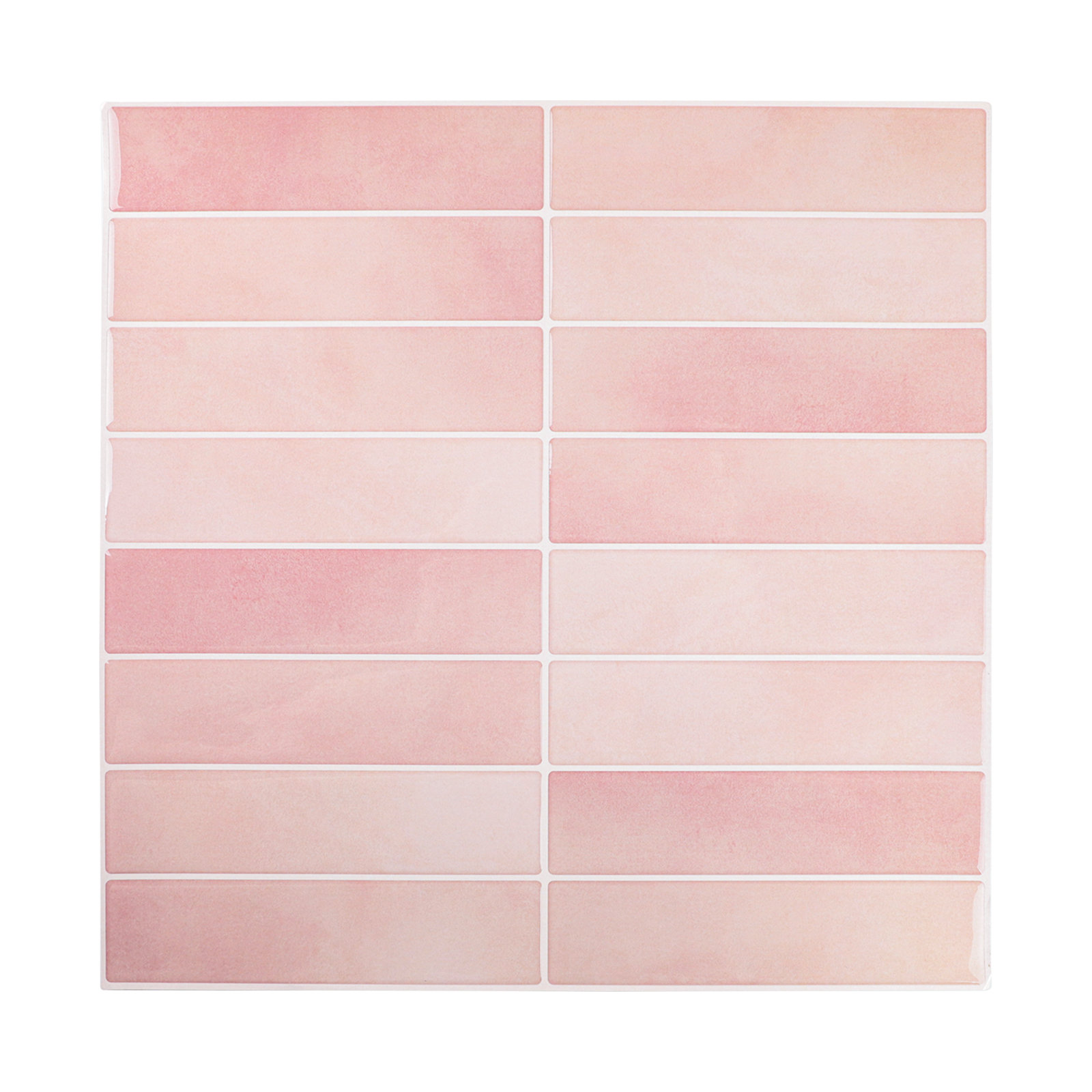 HOMEART Peel And Stick Gel Backsplash Tile, 12'' X 12'' Pink Backsplash ...