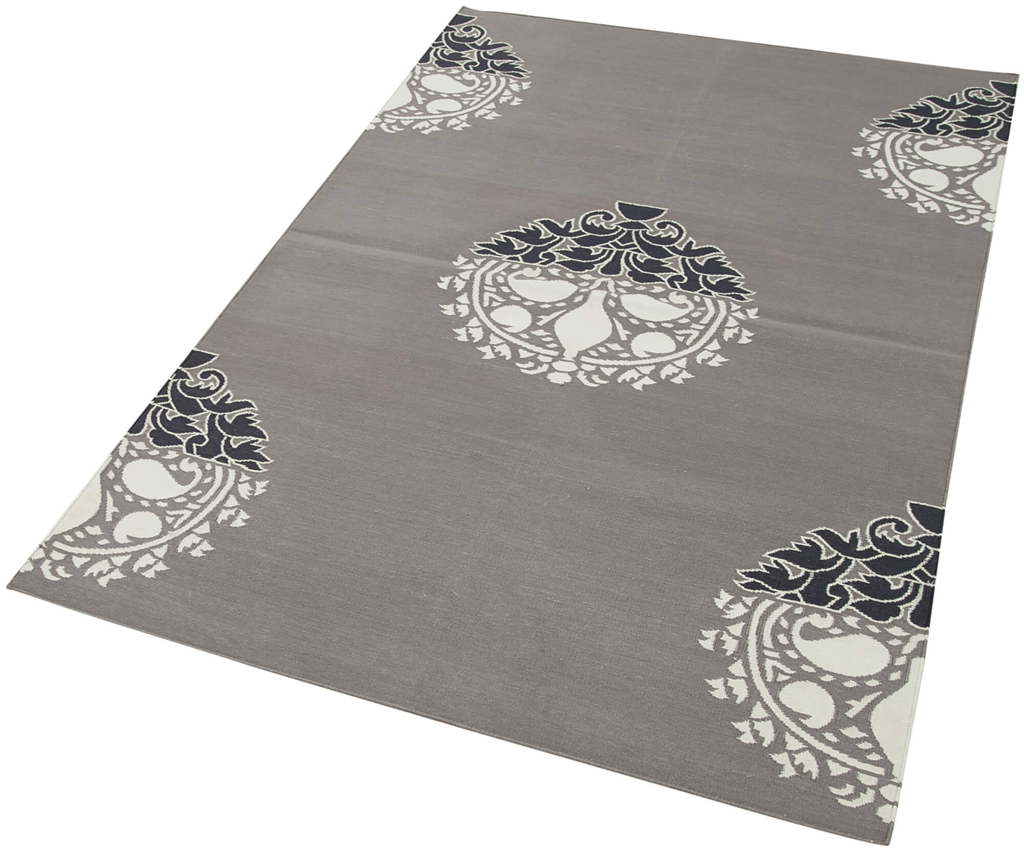 Lofy Geometric Machine Woven Rectangle 3'8" x 5'6" Cotton Indoor ...