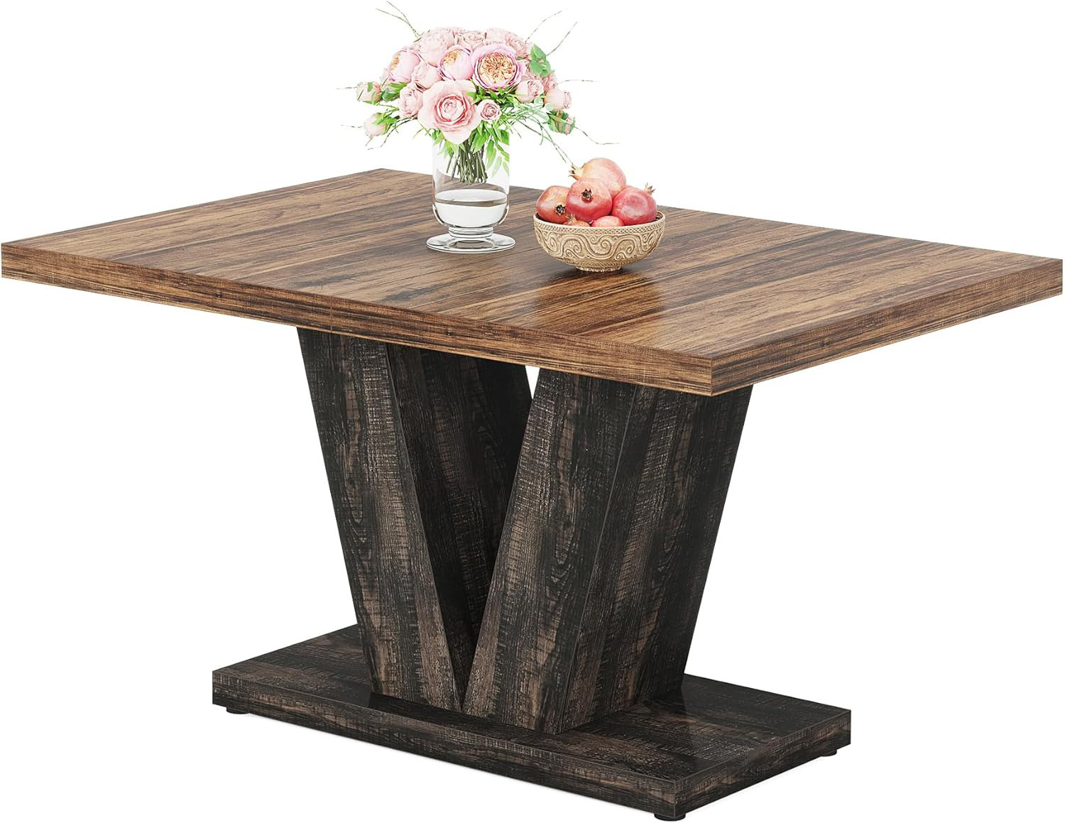 Gracie Oaks 47-Inch Dining Table For 4, Kitchen Dinner Table With Heavy ...