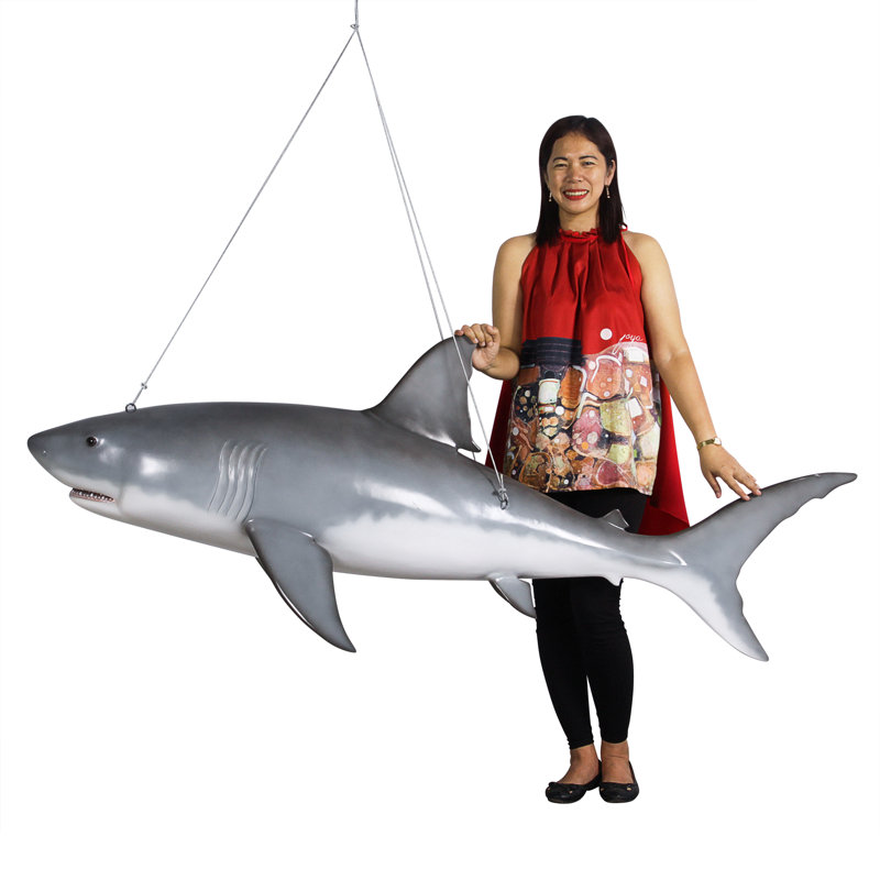 Design Toscano Great White Shark Ceiling Mount Trophy Statue | Wayfair