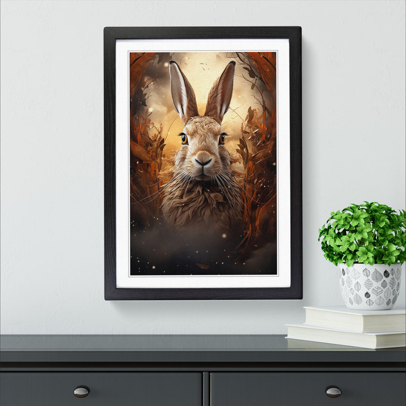 Brambly Cottage Hare Digital - Framed Print | Wayfair.co.uk