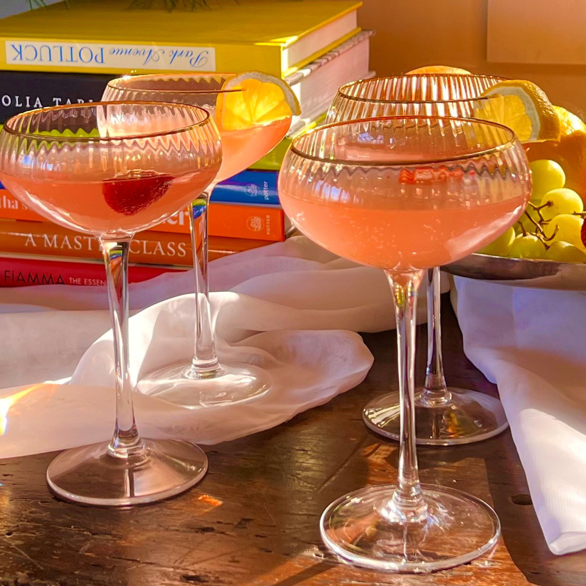 Mercer41 Gold Rimmed Coupe Wine Glasses | Wayfair