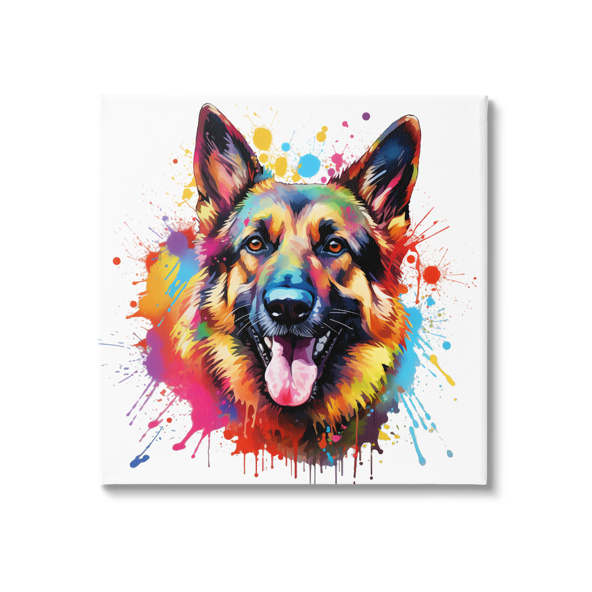 Winston Porter German Shepherd Paint Splash by Marybeth Cunningham ...