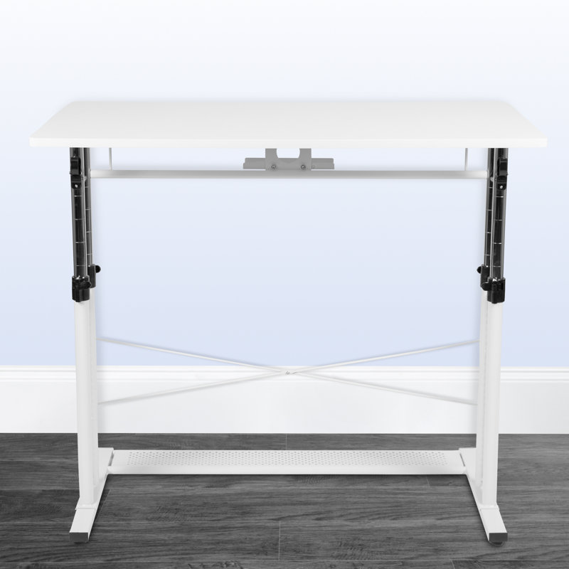 Ebern Designs Latitude Height Adjustable (27.25-35.75"H) Sit to Stand ...