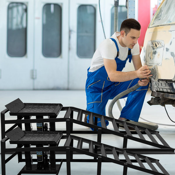 EVGTTI Hydraulic Car Ramps Heavy Duty Auto Car Truck Service Ramps ...