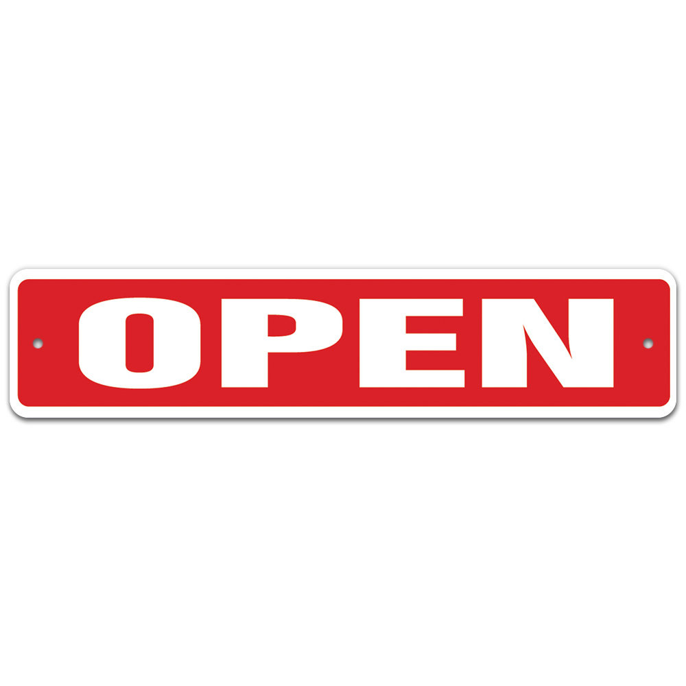 Trinx OPEN Aluminum Street Sign Available Sport Tennis Golf Business ...