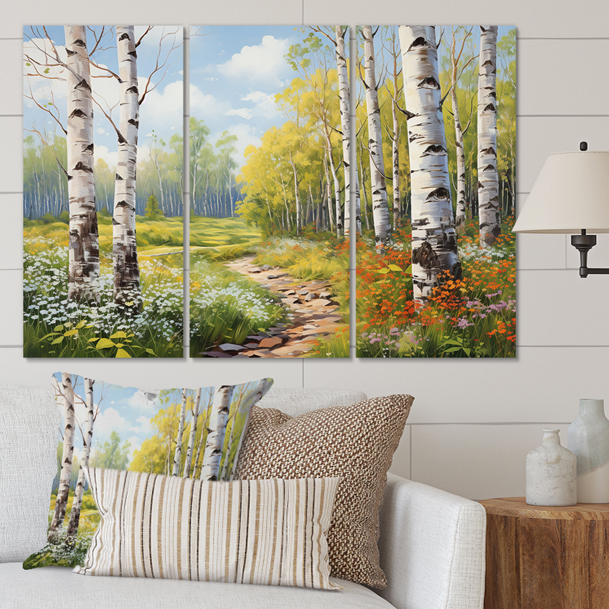 Millwood Pines Birch Woods Spring Awakening II - Tree Birch Canvas ...