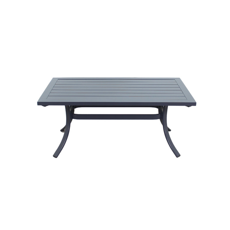 Lark Manor™ Courtyard Casual Santa Fe Alum Coffee Table with slat top ...