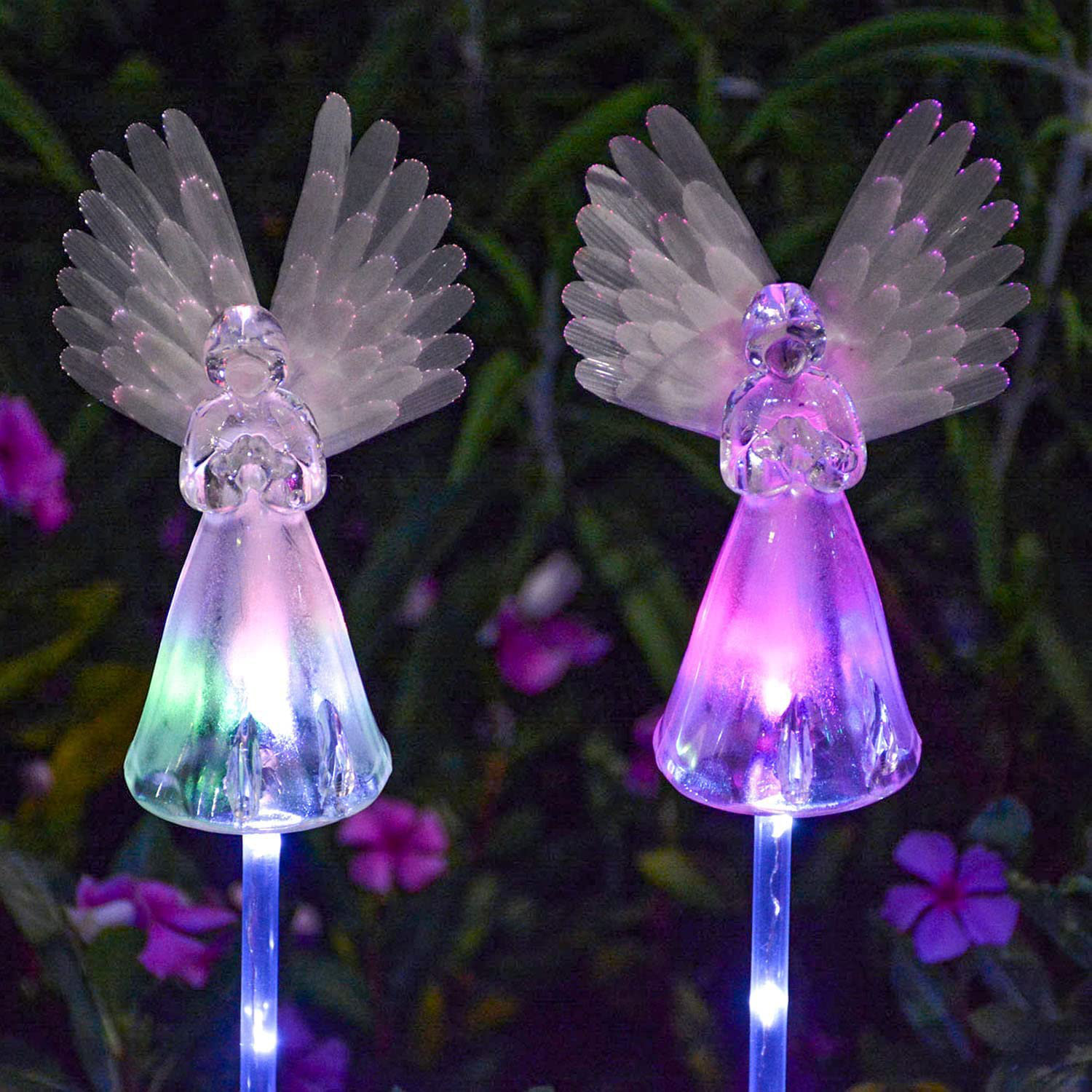 Winston Porter 2 Pack Solar Powered Angel For Cemetery Decorations ...