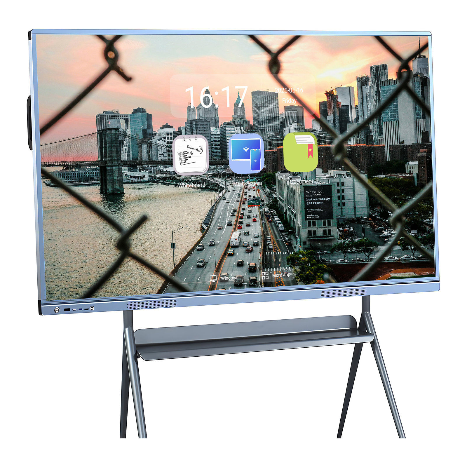 JYXCN Smart Board 75 Inch Touch Screen All-in-One Interactive Whiteboard with Dual System, Great ...
