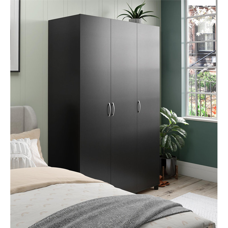WFX Utility™ Aleg 3 Door Wardrobe with Clothing Rod & Adjustable ...