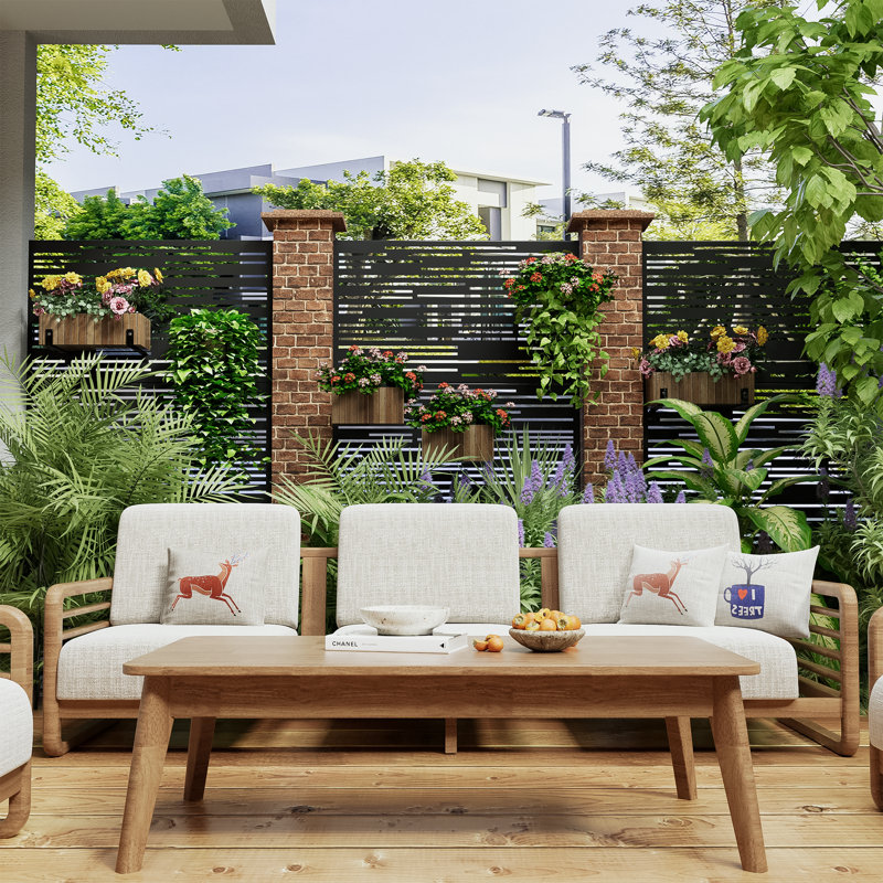 Garden Privacy Metal Screens Poppy Corten Steel Screen | Gardener's