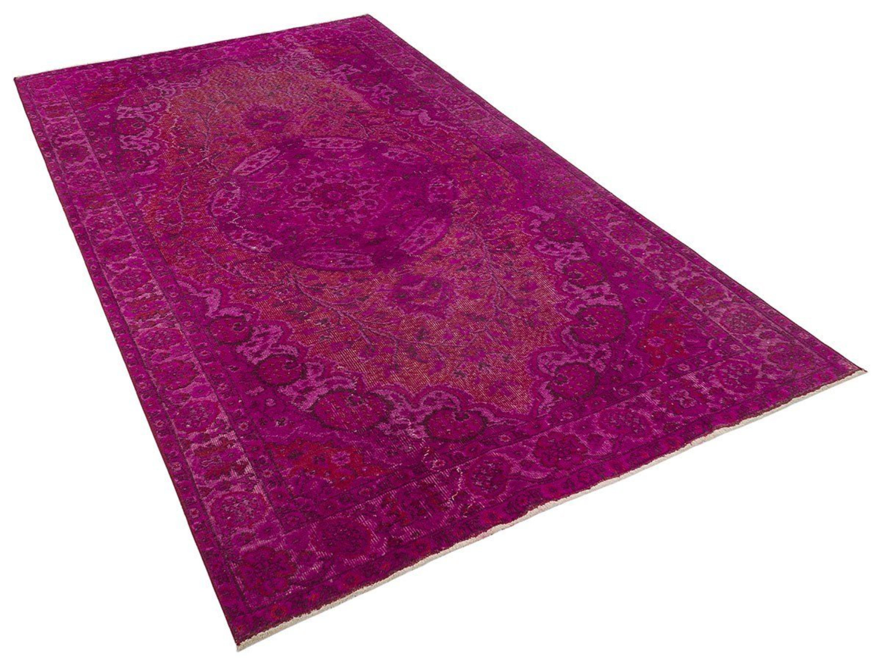 Rugpera Hand-Knotted Wool Turkish Fuschia Oriental Vintage Area Rug ...