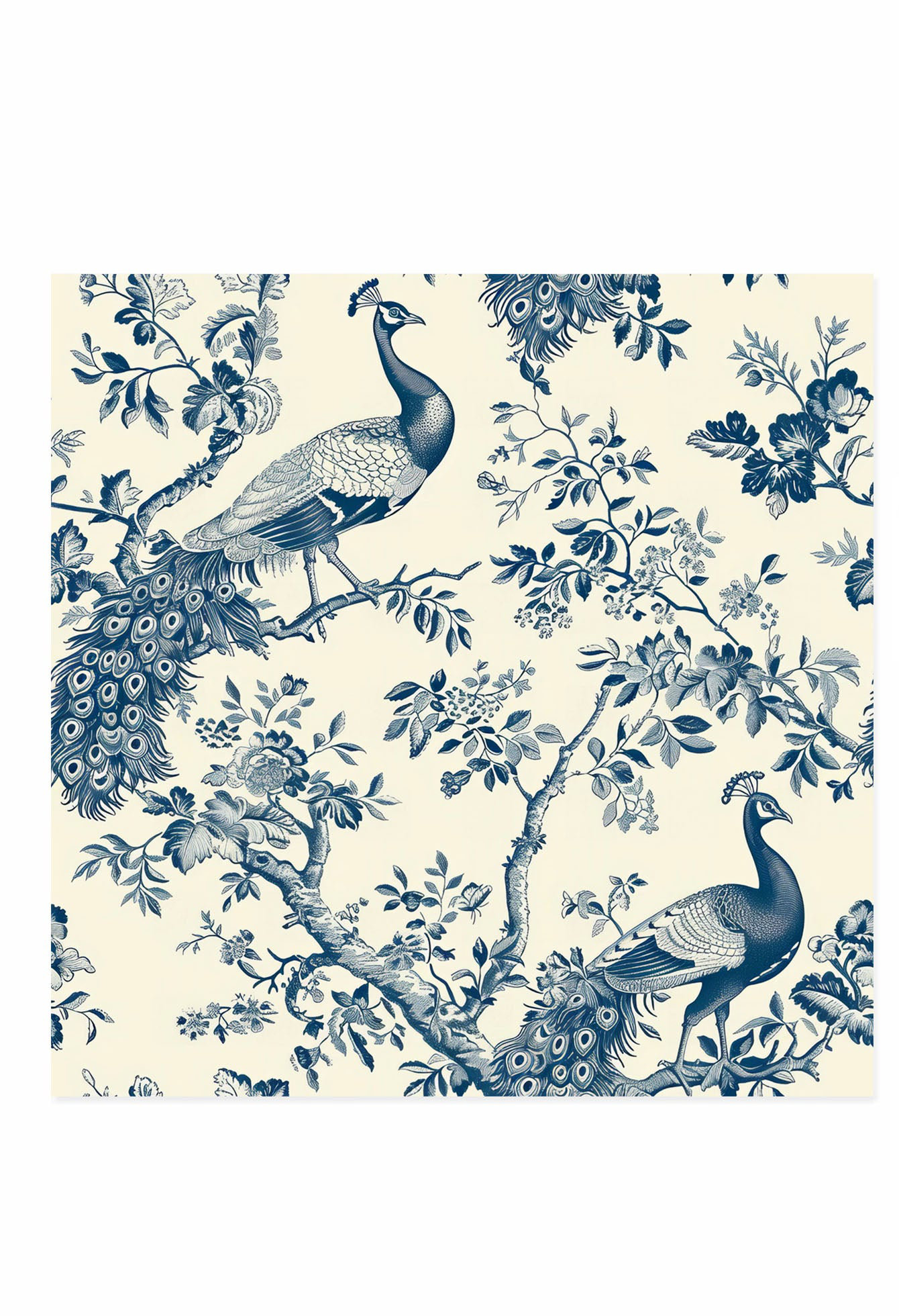 Bungalow Rose World and Countries Chinoiserie Pattern Peacock Birds II ...