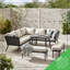 George Oliver Shelles Garden 9 Seater Corner Sofa With Dining Table ...