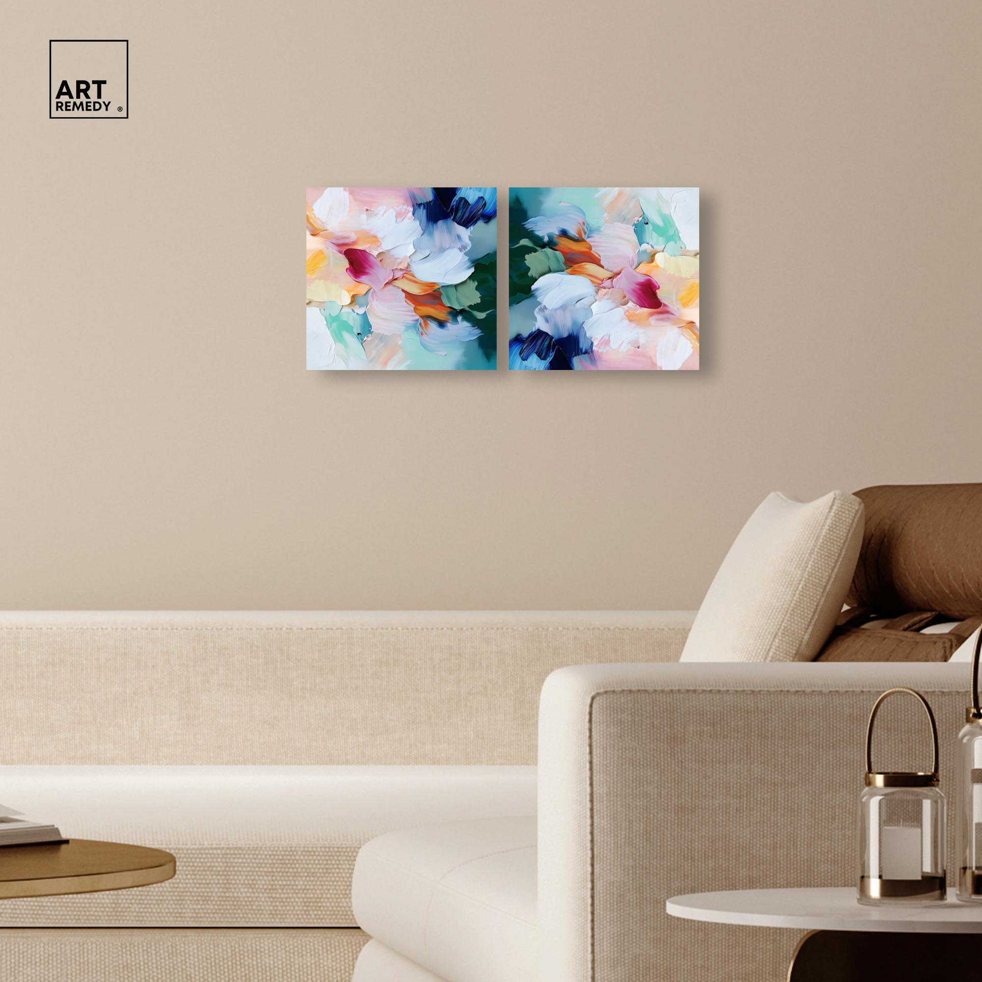 Art Remedy Visual Poem II Set Canvas Maximalist Abstract by Art Remedy ...