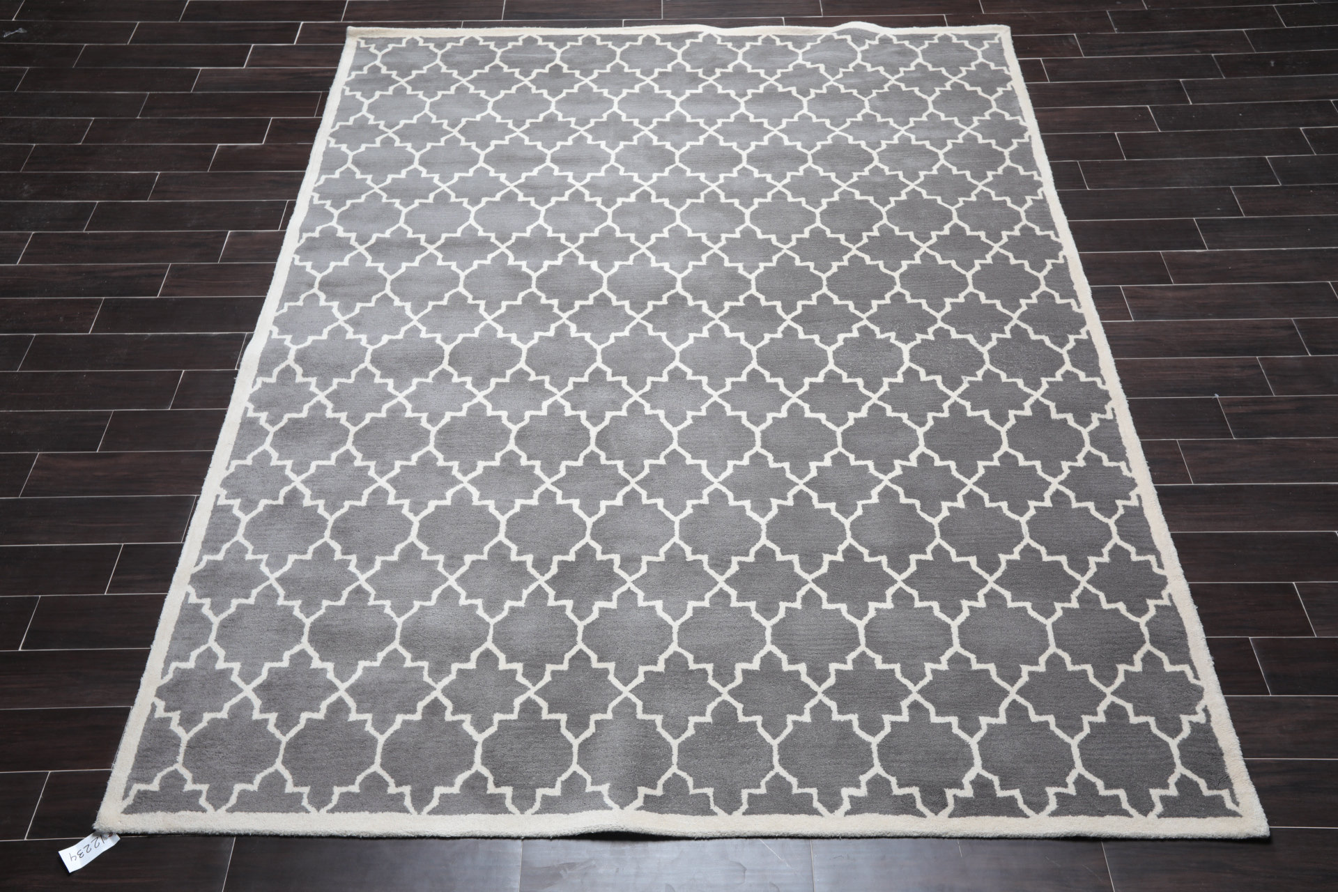 Darby Home Co Smelley Geometric Handmade Tufted Wool Gray Area Rug ...