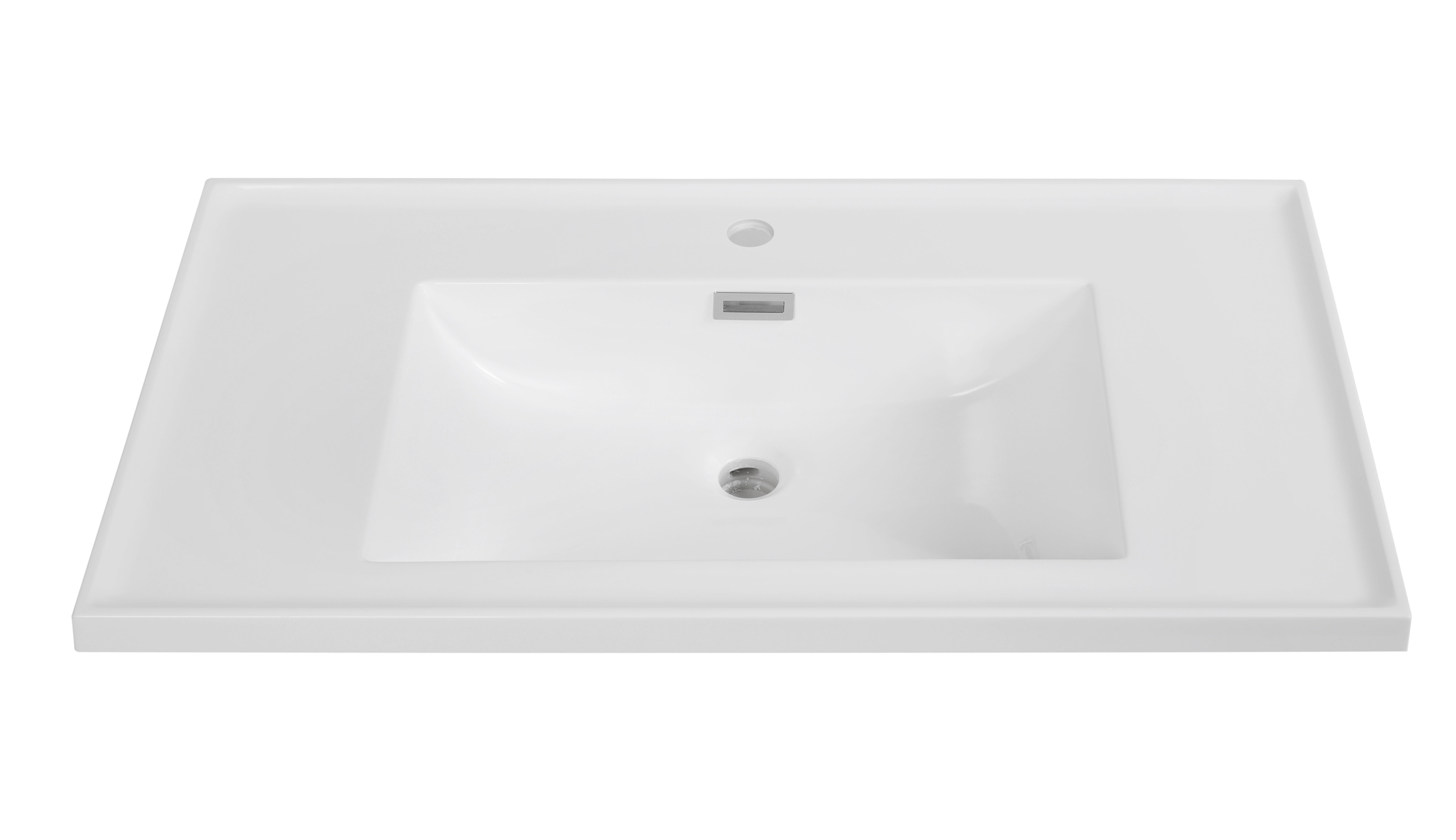 Streamline Bath 33.5" Solid Surface Resin Streamline Vanity Top ...