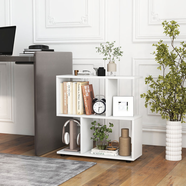 Metro Lane Britteney 60cm H x 60cm W Geometric Bookcase | Wayfair.co.uk