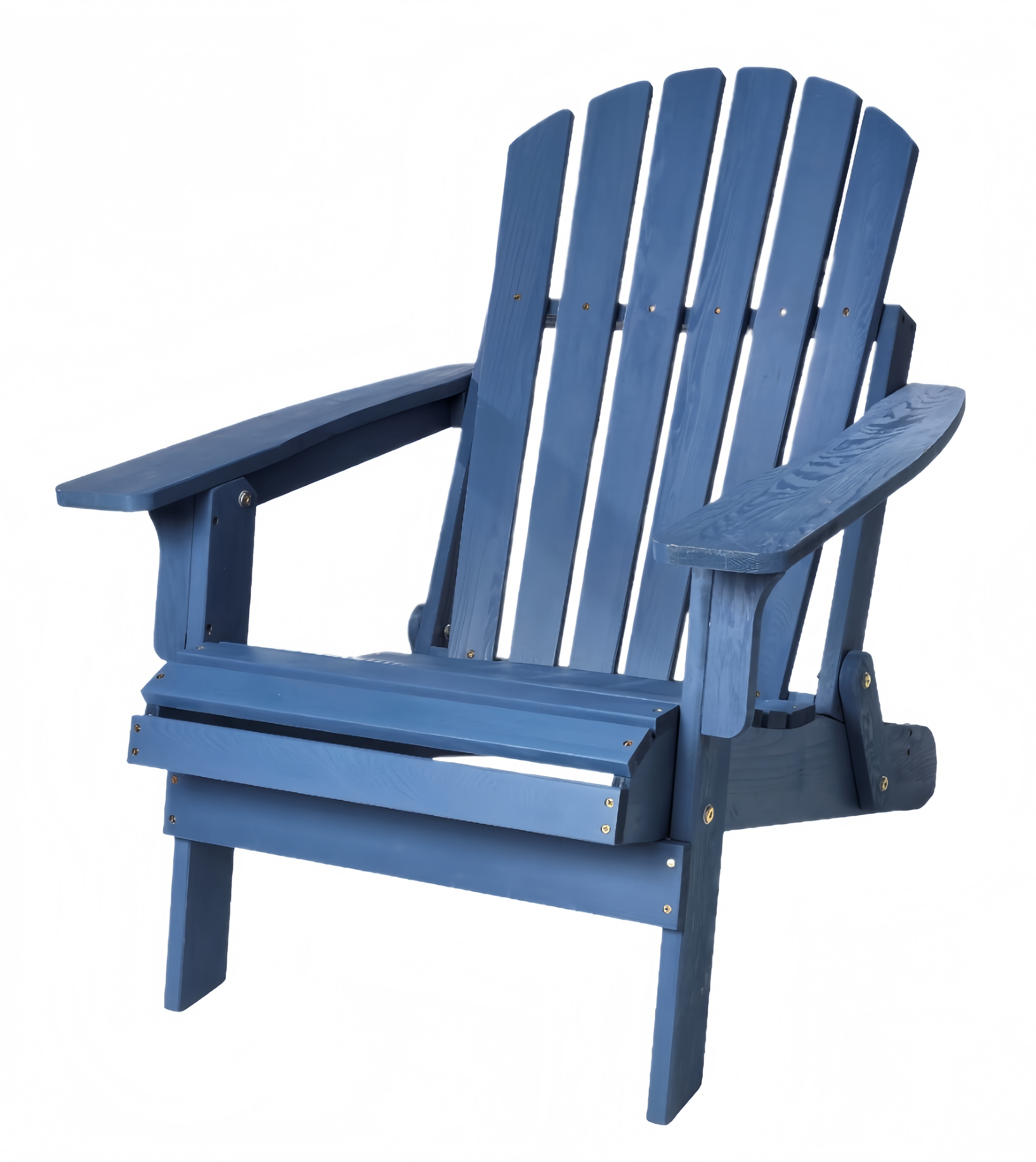 Highland Dunes Wooden Outdoor Folding Adirondack Chair With Pre ...