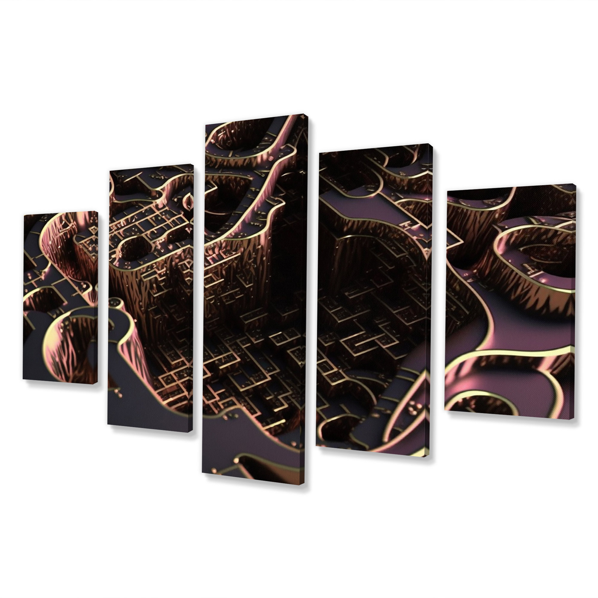 Ivy Bronx Futuristic Labyrinth Maze Matrix I - Modern Geometric Canvas ...