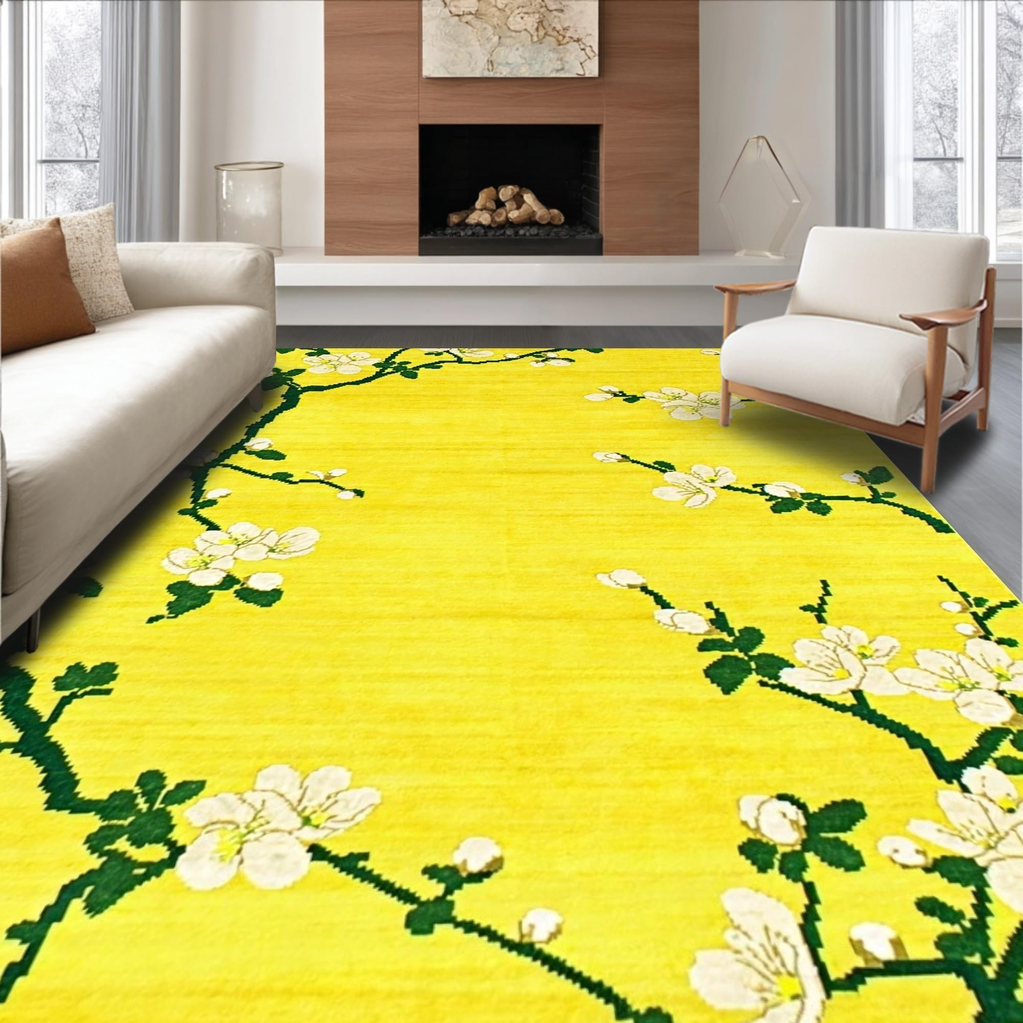 ODIKA Ultra Soft Area Rug, Non Slip, Stain Resistant, Washable Area ...